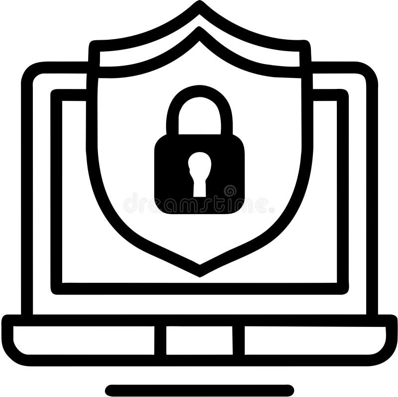 Vectorial Icon Representing Cybersecurity (cyber Security) Stock Vector ...