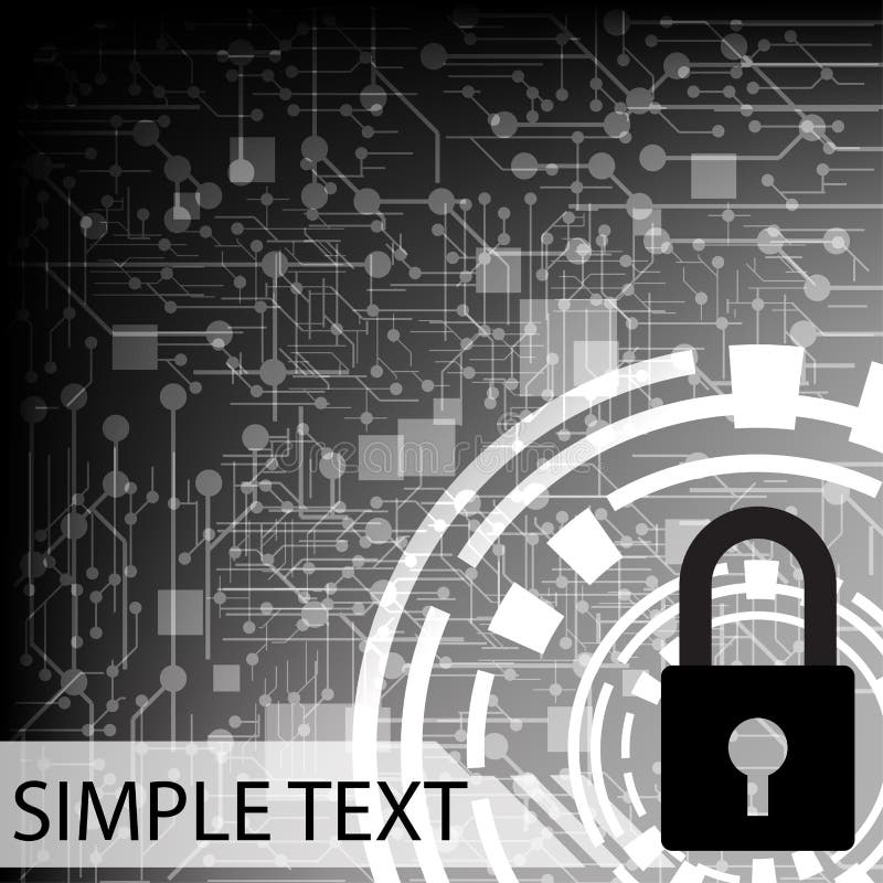 Cyber Security Abstract Background Stock Vector - Illustration of ...