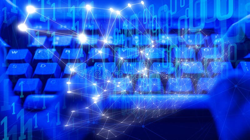 Cyber Security Abstract Concept, Internet Chaos Background Stock Photo ...