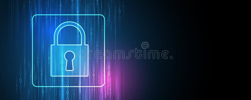 Cyber Security Abstract Technology Background Stock Vector ...