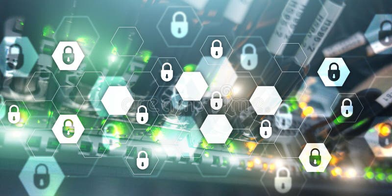 Cyber Security Abstract Technology Banner Background. Data Protection ...