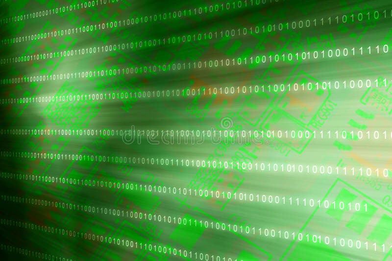 Cyber Security Access Lock On Binary Matrix Green Background Internet Online Data Protection