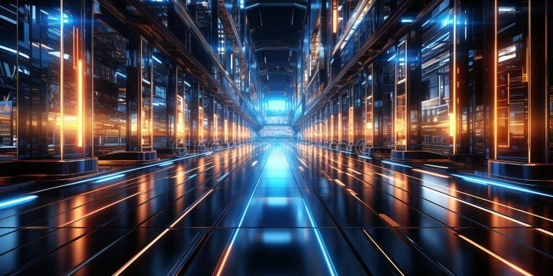 Cyber Security AI Mind Network Management Modern Design Stock ...