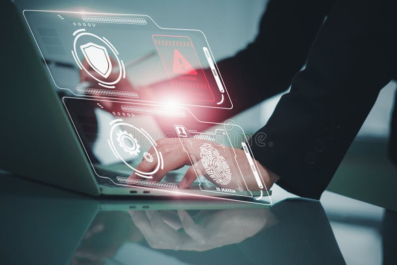 Cyber Security Alert and Digital Futuristic Technology Concept, User ... Cyber Security Alert and Digital Futuristic Technology Concept, User ...