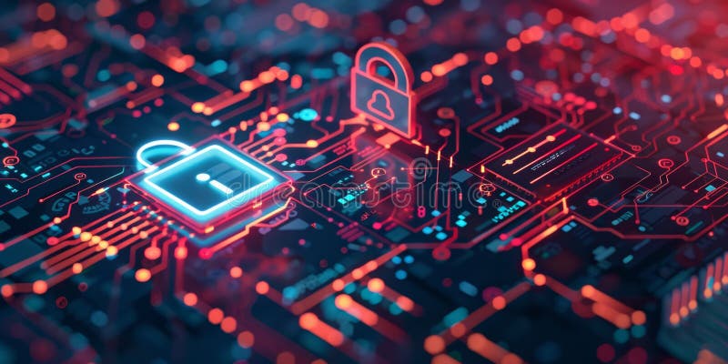 Cyber Security Awareness Poster with Data Protection Tips. Stock ...