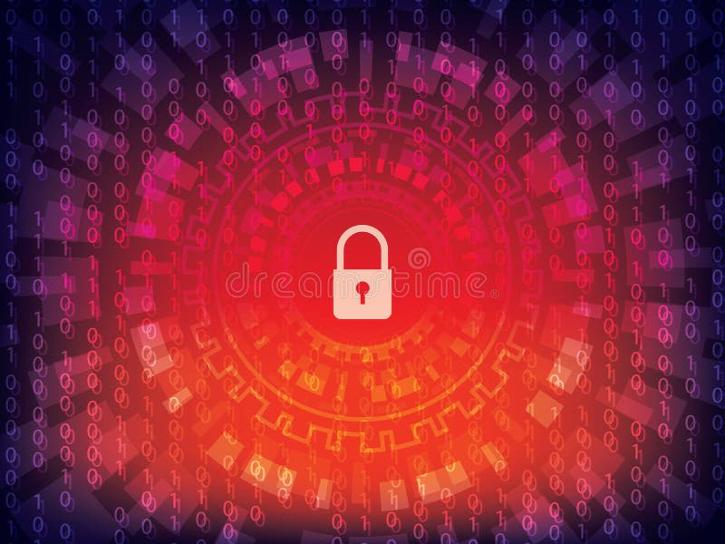 Cyber security background stock illustration. Illustration of symbol ...