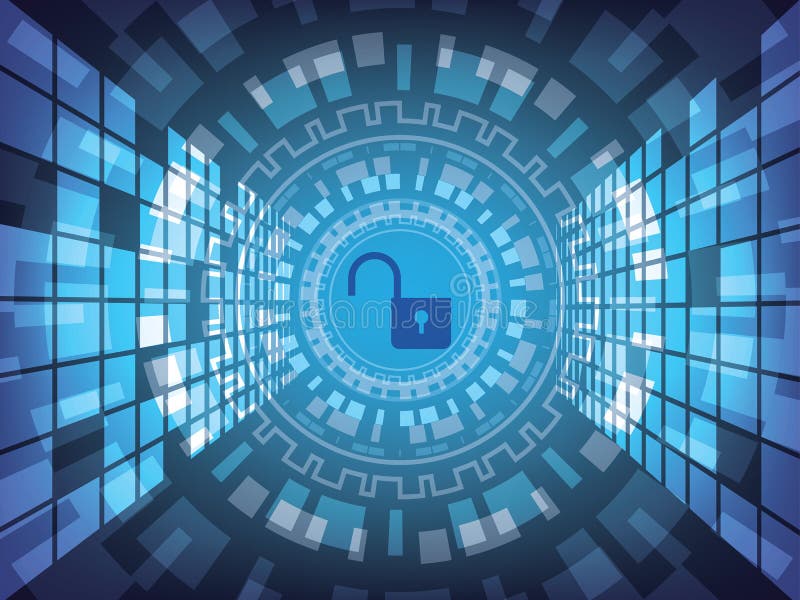 Cyber security background stock illustration. Illustration of symbol ...