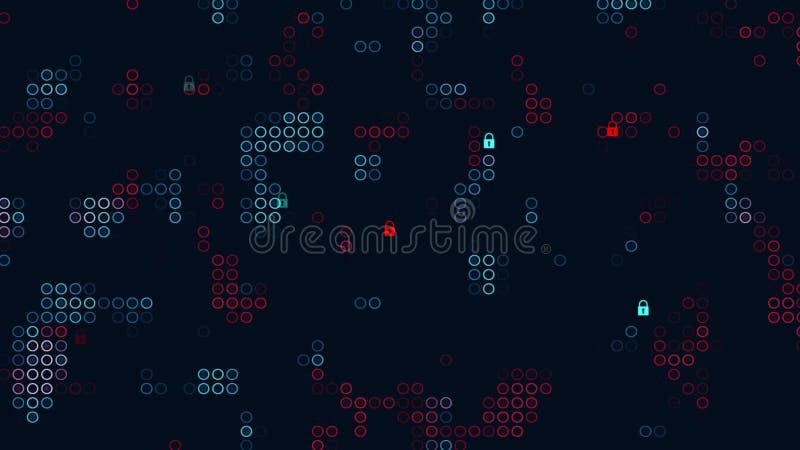 Cyber Security Concept - Closed Lock with Circuit Background Animation ... Cyber Security Concept - Closed Lock with Circuit Background Animation ...