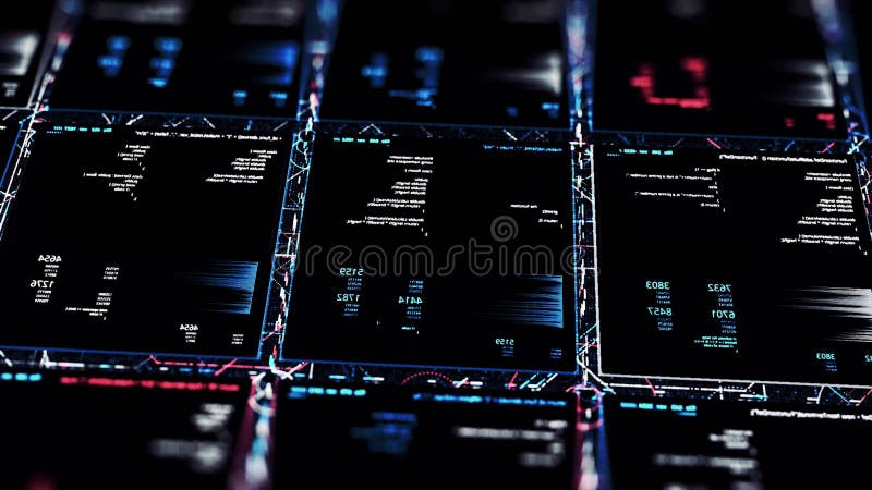 Hacking Program Code Written On A Computer Screen Seamless Loop Animation Stock Footage