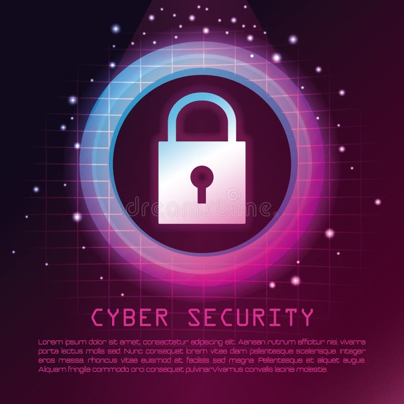 Cyber Security Banner Concept Stock Vector - Illustration of data ...