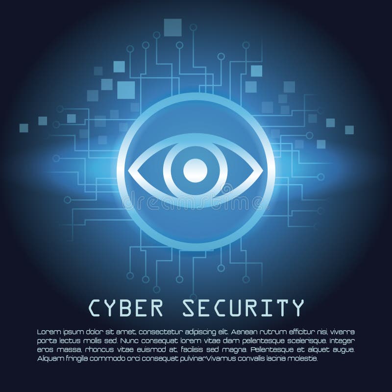 Cyber Security Banner Concept Stock Vector - Illustration of element ...