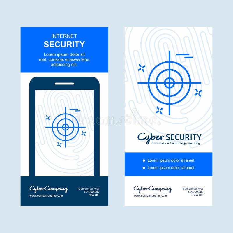 Cyber Security Banner Design Vector Stock Vector - Illustration of ...
