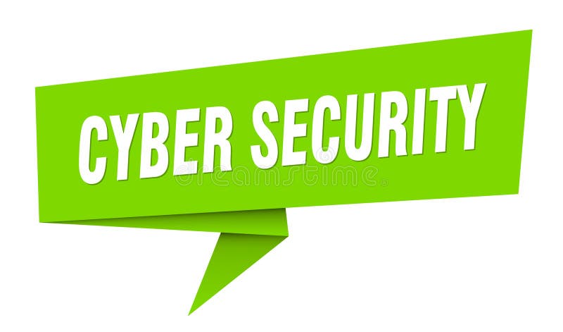 Cyber Security Banner. Cyber Security Speech Bubble, Label, Sticker ...