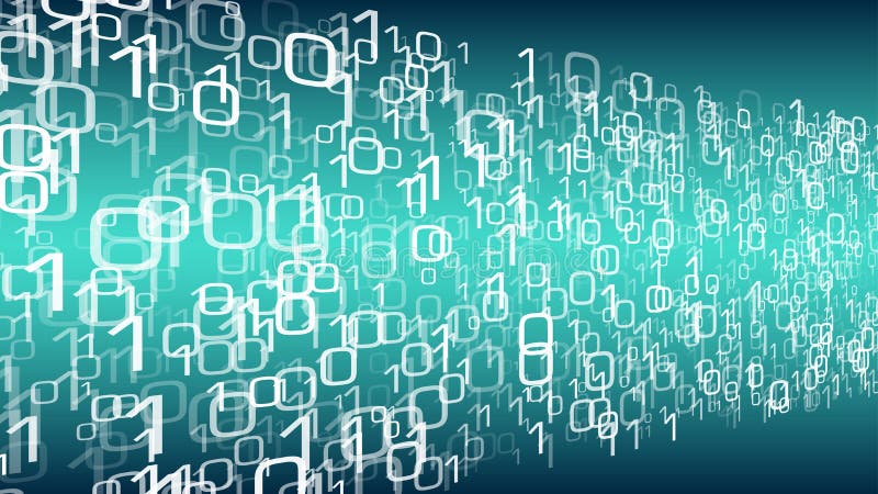 Cyber Security Of Big Data Binary Code Algorithm Vector Conception Stock Vector Illustration