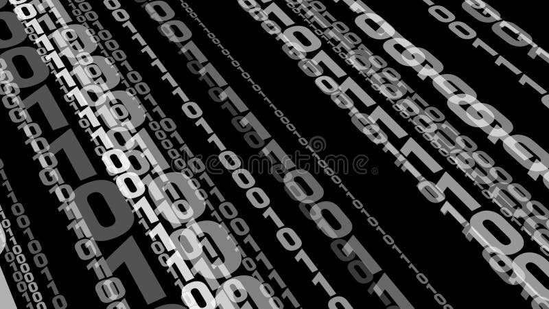 Binary Code On Black Backdrop Of Abstract Binary Numbers Representing Concept Of Cyber Security