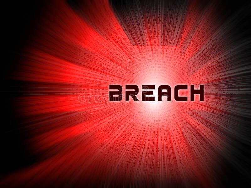 Cyber Security Breach System Hack 3d Illustration Stock Illustration ...