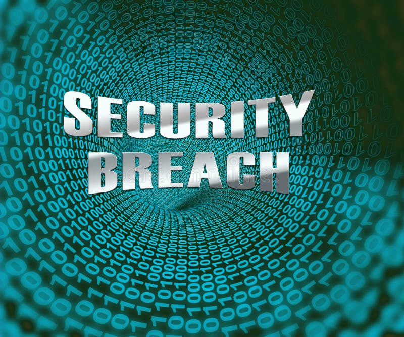 Cyber Security Breach System Hack 3d Illustration Stock Illustration ...