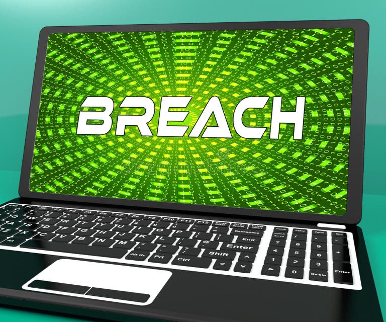 Cyber Security Breach System Hack 3d Rendering Stock Illustration ...