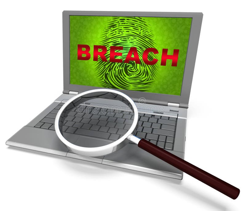 Cyber Security Breach System Hack 3d Rendering Stock Illustration ...