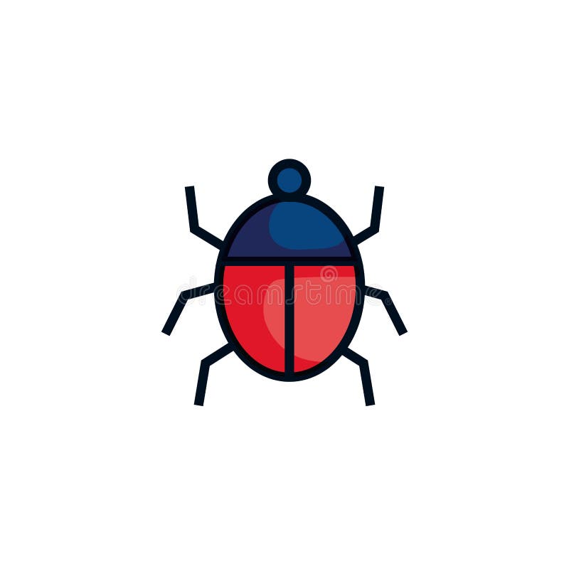 Cyber Security Bug Detailed Style Icon Stock Vector - Illustration of ...