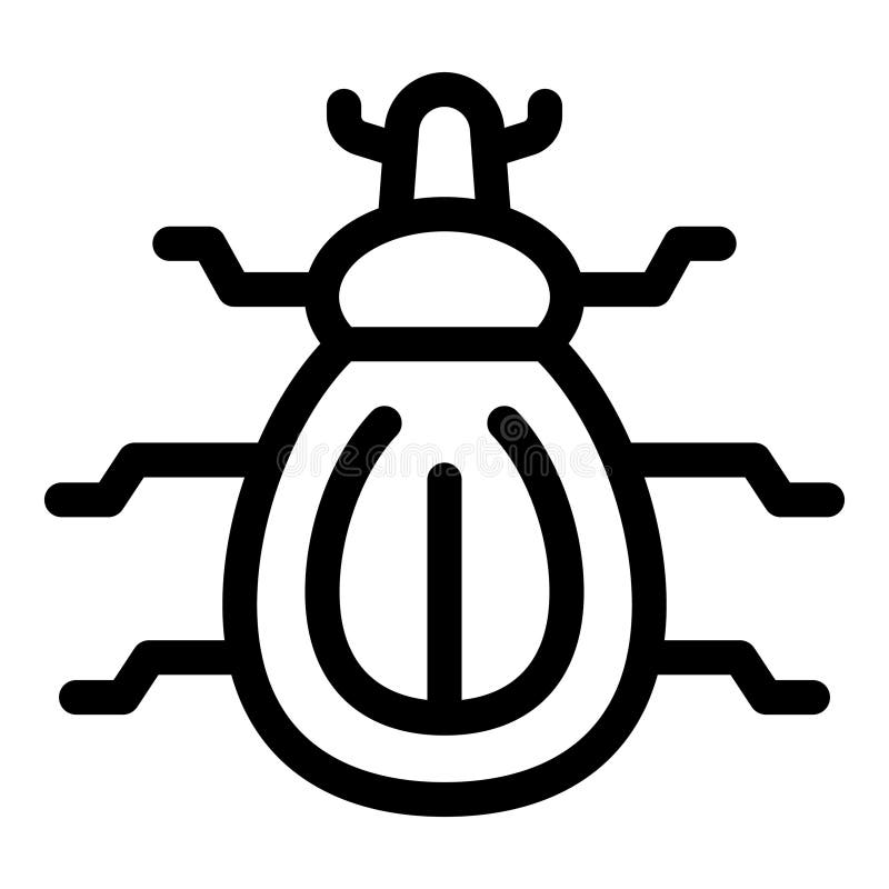 Cyber Security Bug Icon Representing Online Threat Stock Illustration ...