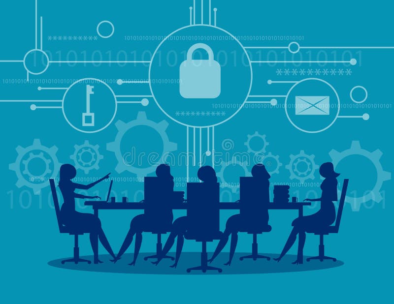 Internet Security Team. Concept Business Vector Illustration ...