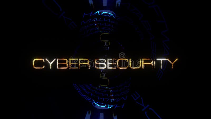 Cyber Security Glow Colorful Neon Laser Text Animation Stock Video ...