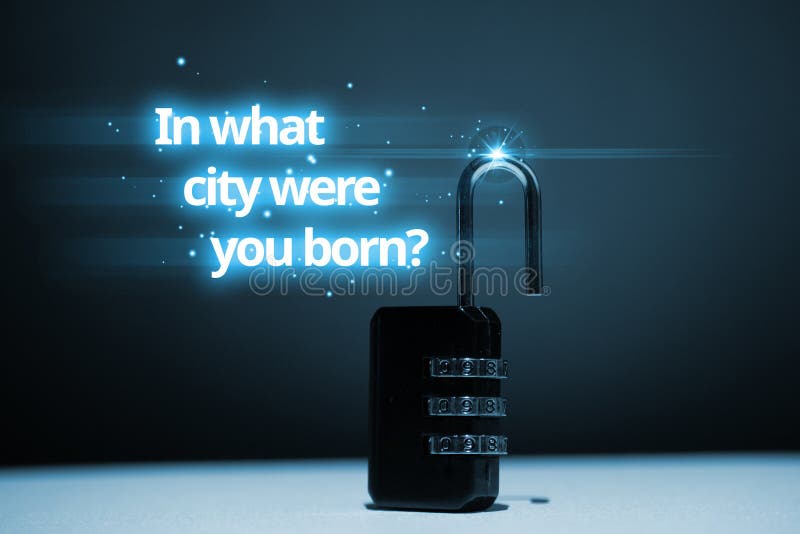 Cyber Security or Code Word for Password. Hologram Question with Lock ...