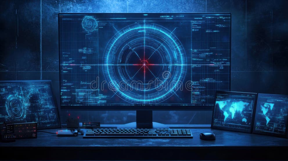 Cyber Security Command Center. AI Generated Stock Illustration ...