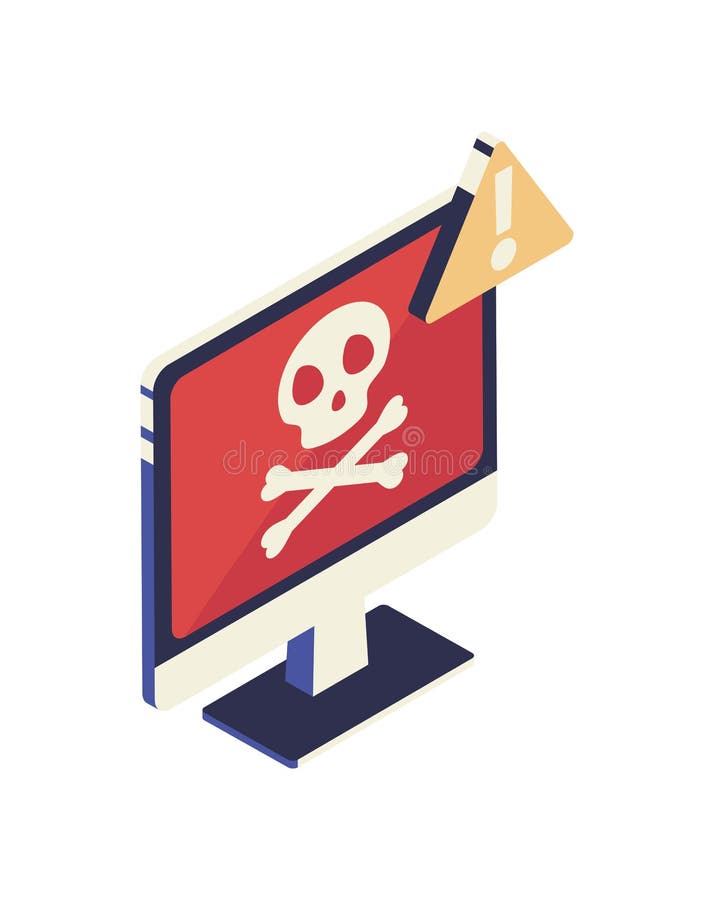 Cyber Security Computer Alert Stock Vector - Illustration of technology ...