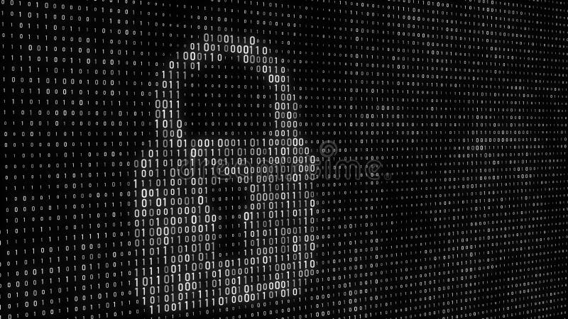 Cyber Security Concept Abstract Digital Background Binary Code Green Color 3d Rendering