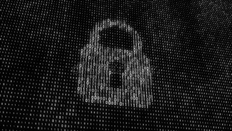 Cyber Security Concept Abstract Digital Background Binary Code Green Color 3d Rendering