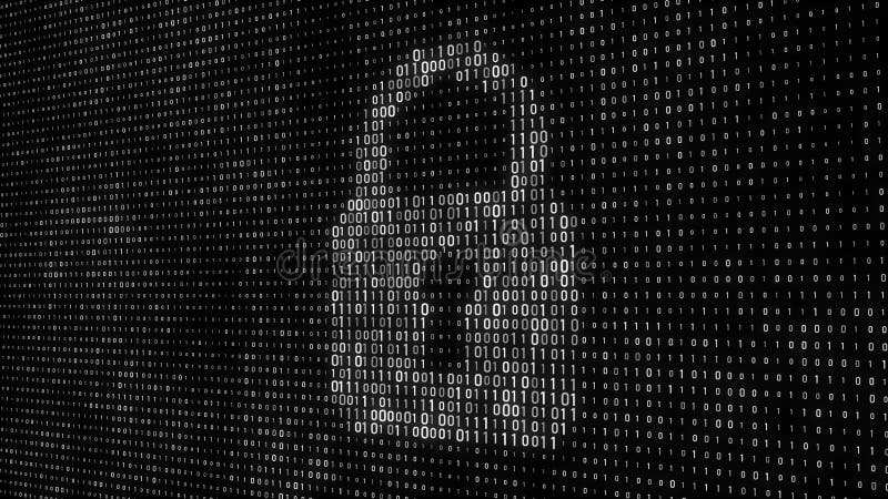 Cyber Security Concept Abstract Digital Background Binary Code Green