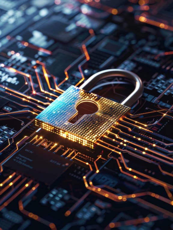 Cyber Security Concept - AI Encryption Stock Image - Image of ...