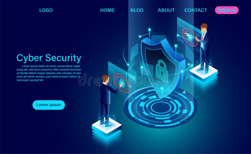 Privacy Protection Concept Businessman Stood In Front Of A Mobile