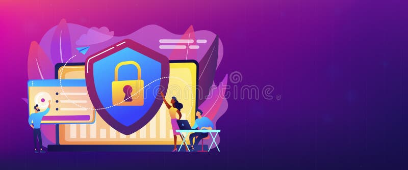 Cyber Security Concept Banner Header. Stock Vector - Illustration of ...