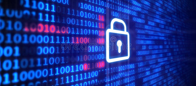 Cyber Security Concept. Binary Code. Internet Secure. Stock Image ...