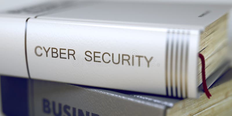 Cyber Security Concept. Book Title. 3D. Stock Image - Image of internet ...