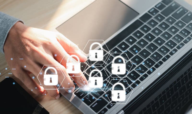 Cyber security concept. stock image. Image of businessman - 267271971