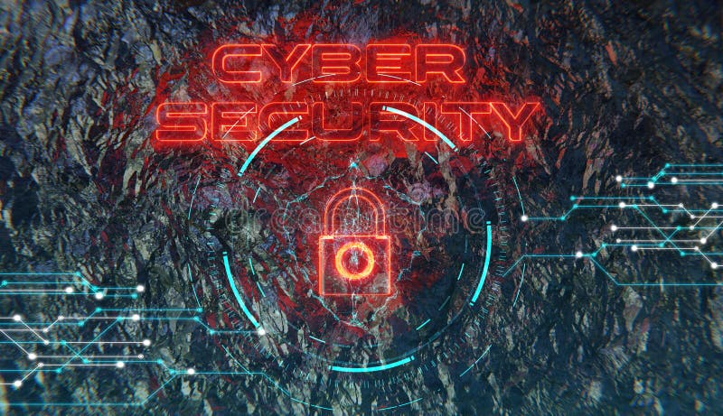 Cyber Security Concept, Complex Security Lock and Network Protection ...