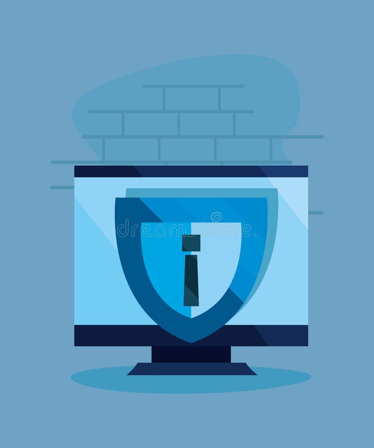 Cyber security concept stock illustration. Illustration of network ...