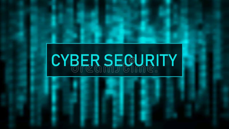 Cyber Security Concept. Digital Background Blue Matrix. Binary Computer Code. Vector ...