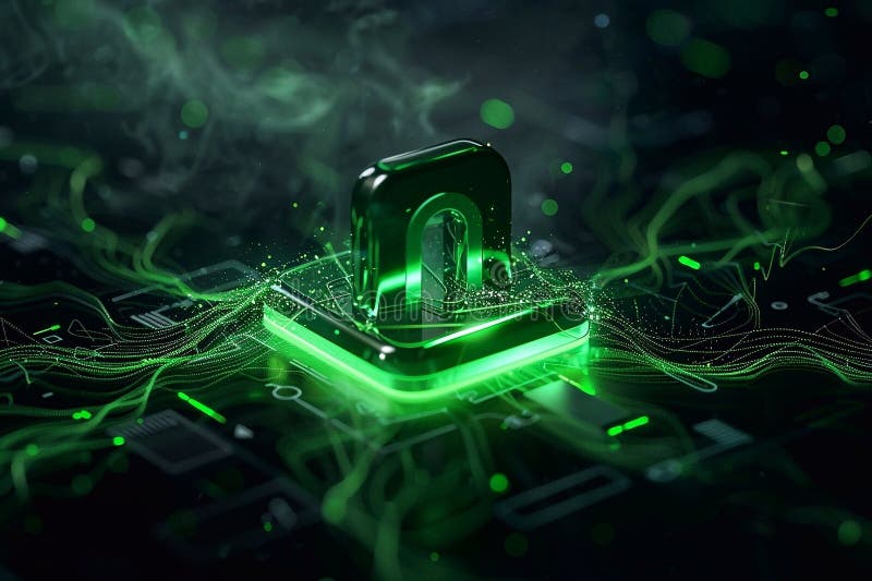 Cyber security concept. stock illustration. Illustration of technology ...