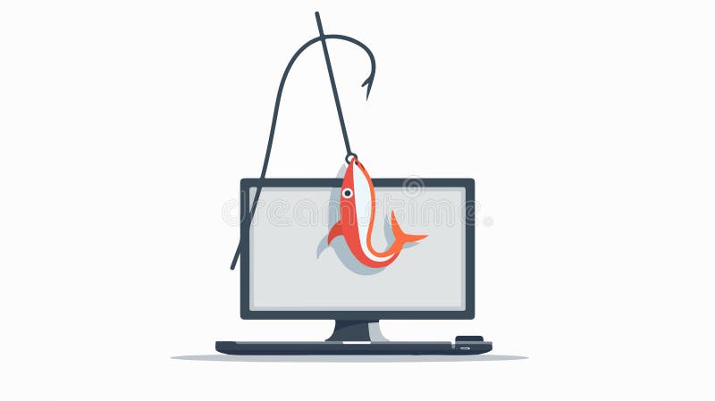 Cyber Security Concept: Fishing Hook Phishing Program Stealing Data ...