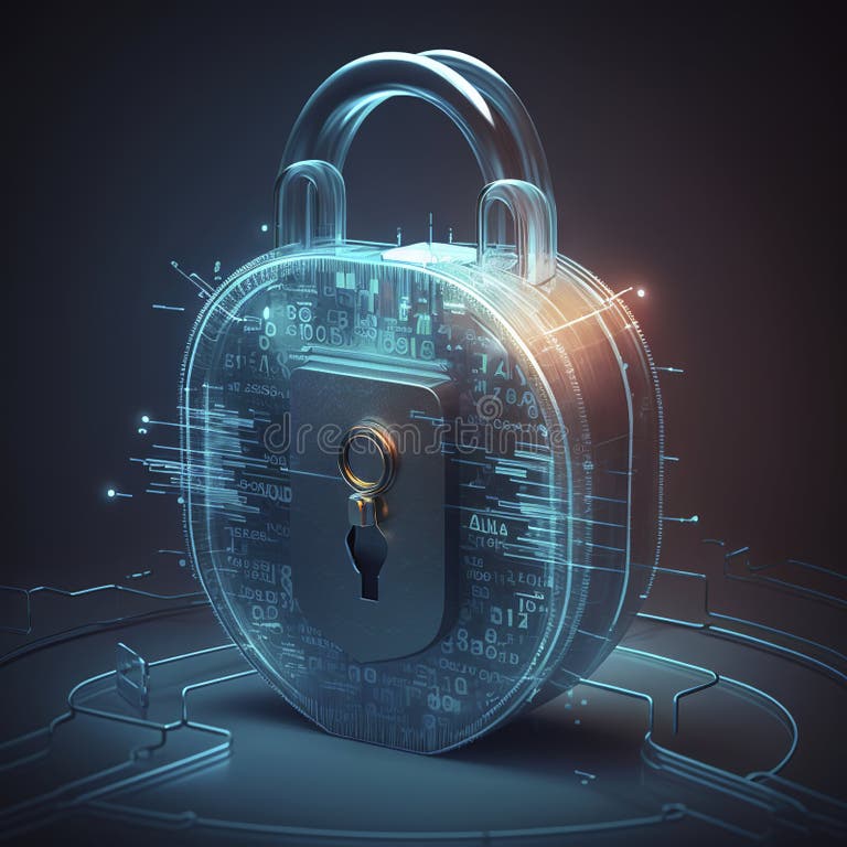 Cyber Security Concept. Generative AI Stock Illustration - Illustration ...