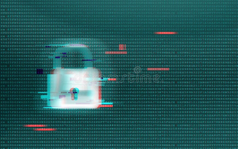 Cyber Security Concept Illustration, Pad Lock, Data Protection, Stock ...