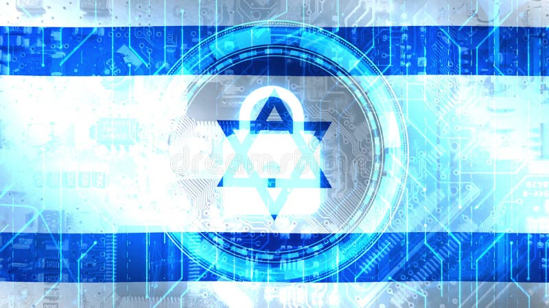 Cyber Security Concept 4k Animation with Glowing Lock and Waving Flag ...