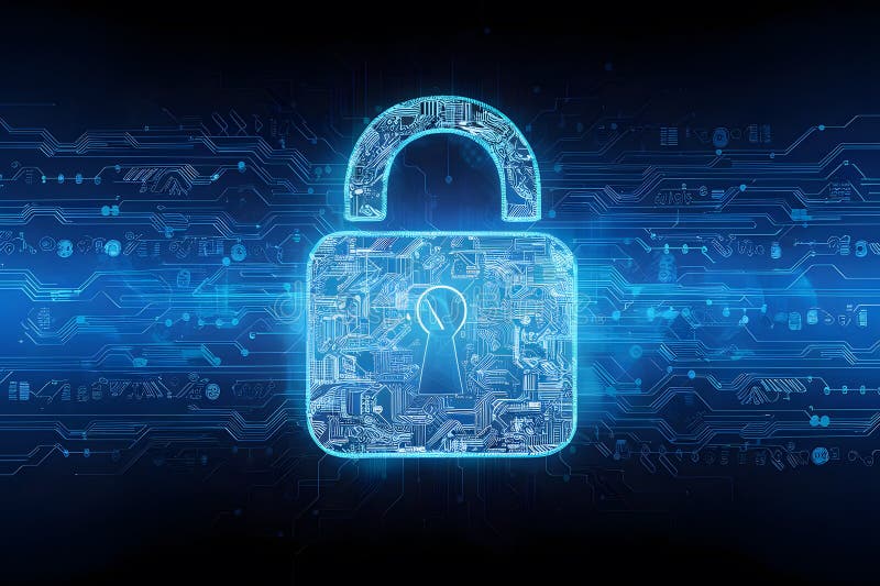 Cybersecurity Concept Global Network Security Technology, Business ...