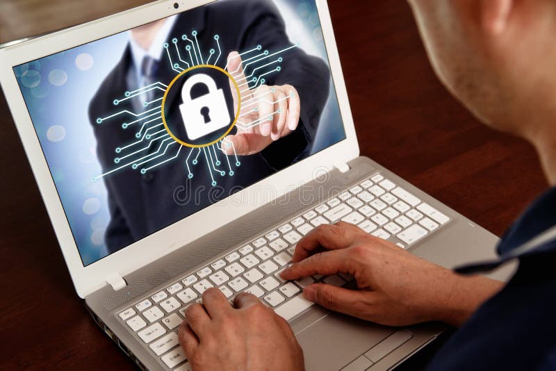 Cyber security concept stock image. Image of computer - 120828069