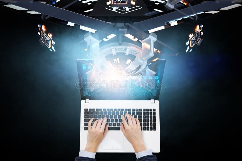 Cyber Security Concept . Mixed Media Stock Photo - Image of anonymous ...